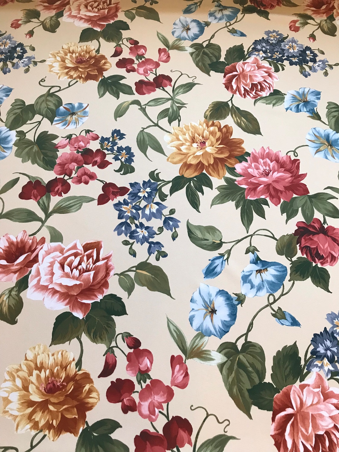 Designer Floral Drapery and Upholstery Fabric - Etsy
