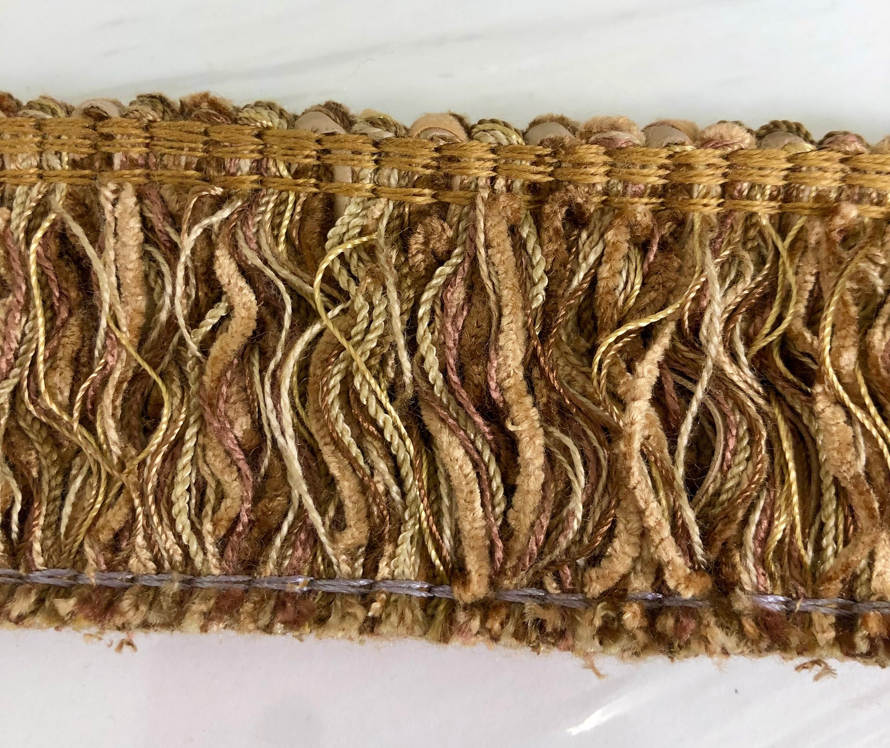 Gold and Beige Fringe Trim for Curtains or Upholstery - Etsy