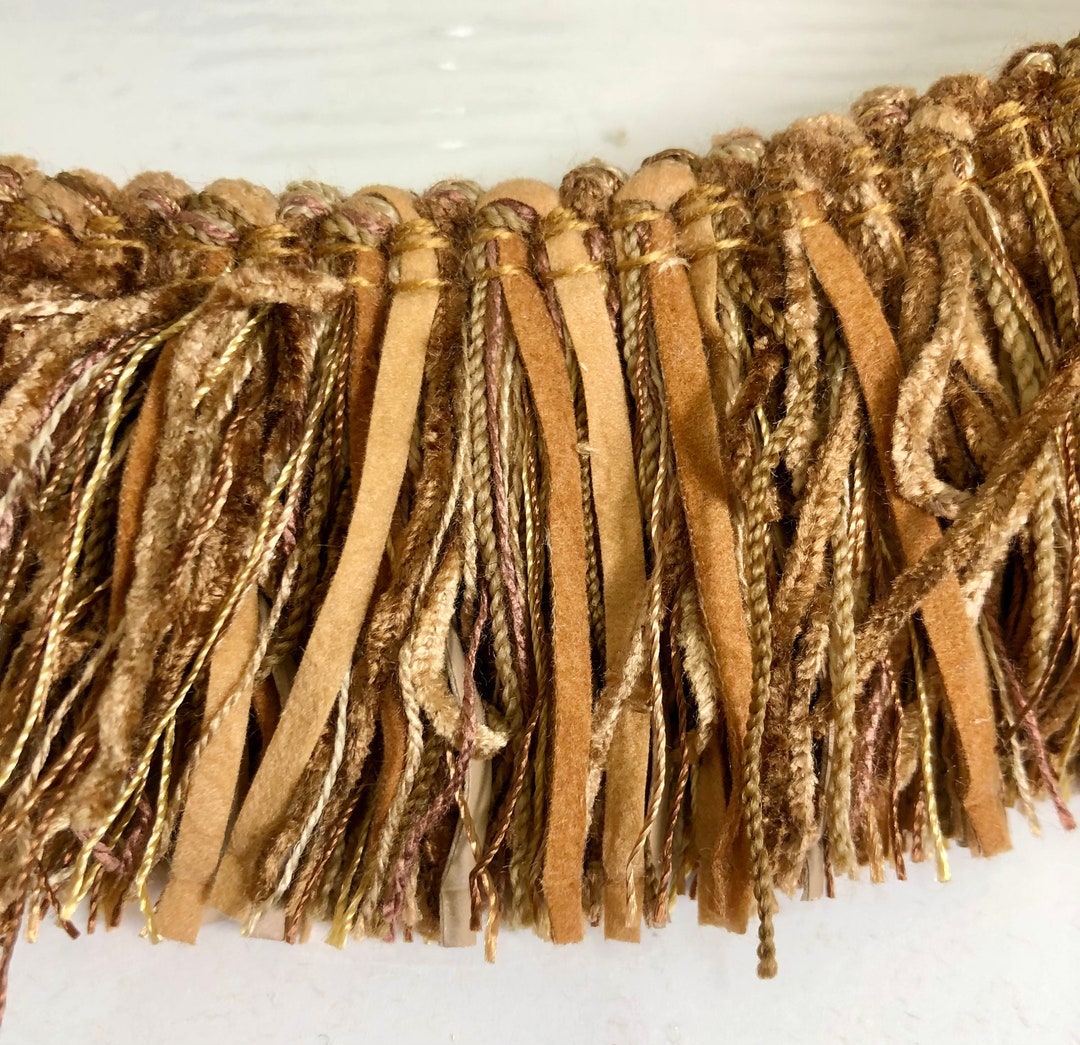 Gold and Beige Fringe Trim for Curtains or Upholstery - Etsy