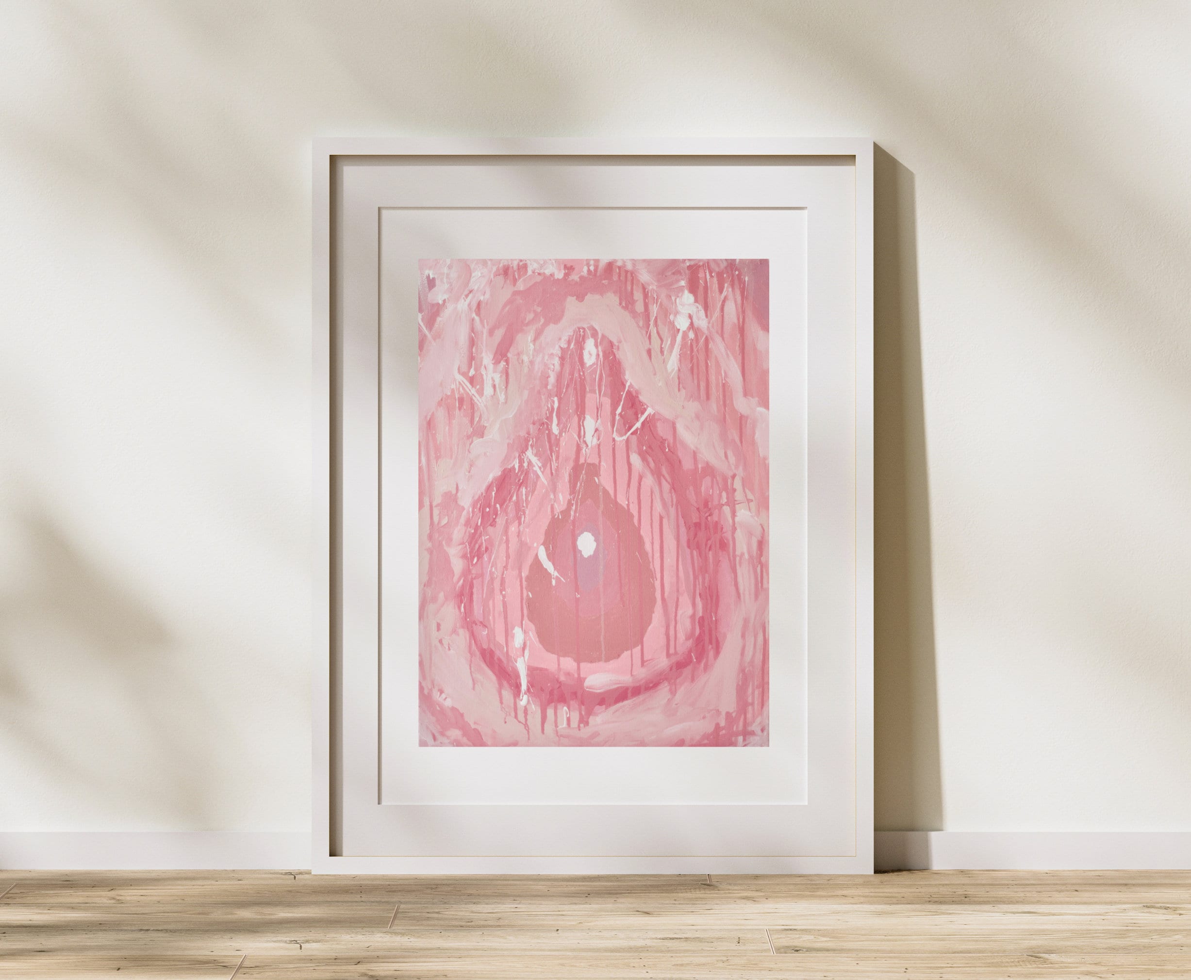 Large Hot Pink Vulva Painting, Original Acrylic Painting, Goddess ...