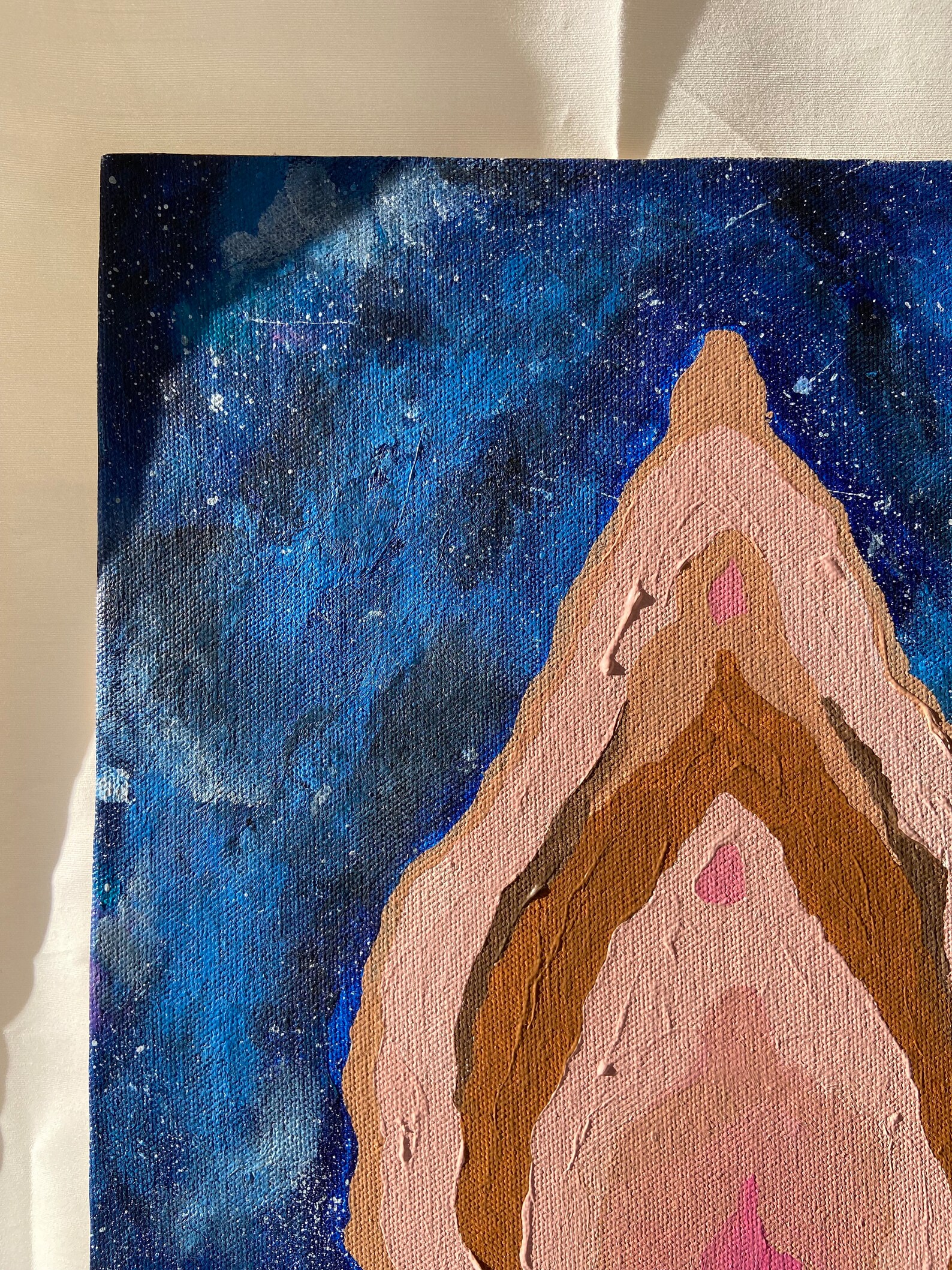 Galaxy Vulva Acrylic Painting, Divine Yoni Art, Original Acrylic ...