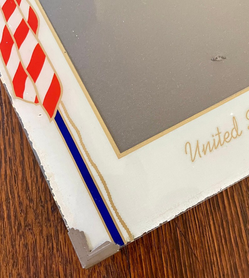 Vintage Reverse Painted Glass Picture Frame 1940's WWII Patriotic Art ...