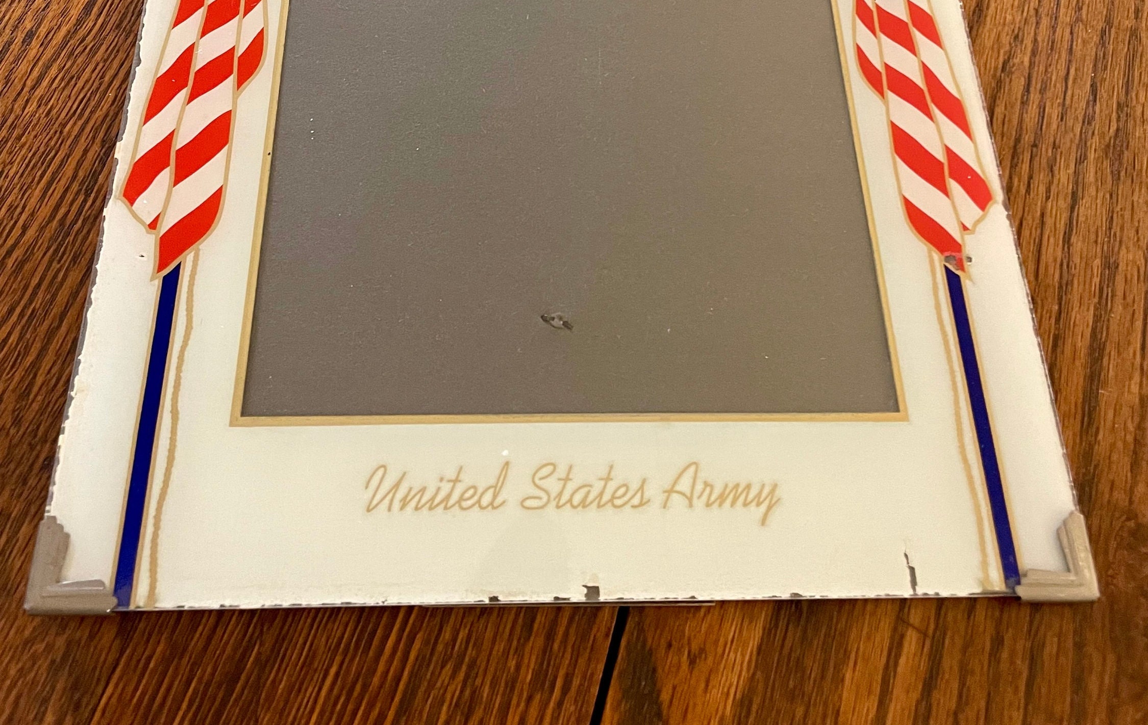Vintage Reverse Painted Glass Picture Frame 1940's WWII Patriotic Art ...
