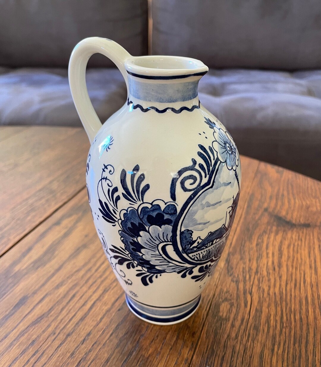 Delft Blue Made in Holland Handwerk 1. 6911 G Pitcher Decanter W/cork ...