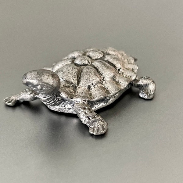 Pewter Turtle Figurine - Etsy