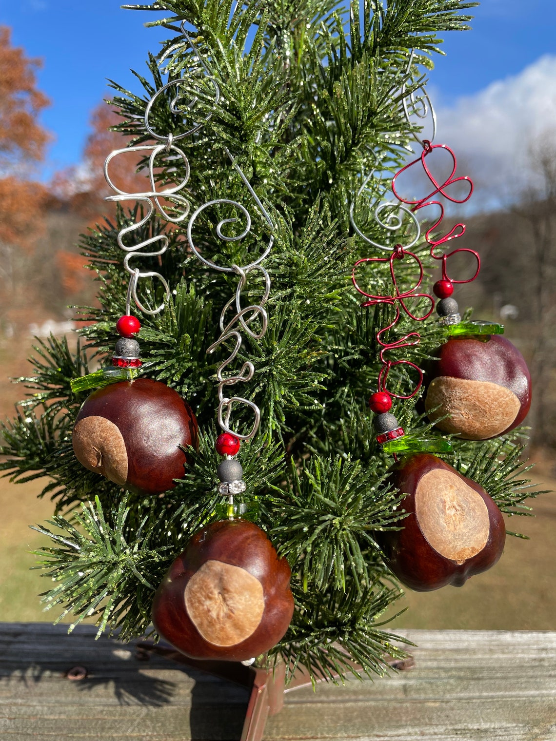 Ohio State Buckeye Silver Script Ohio Christmas Ornament - Etsy