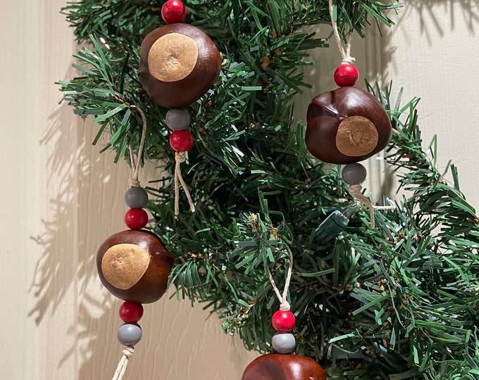 5 Holiday Buckeye Ornaments, Real,simple,christmas/buckeye Fan/ohio ...