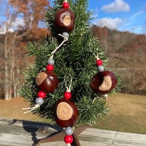 Ohio State Buckeye Christmas Ornament Set - Etsy