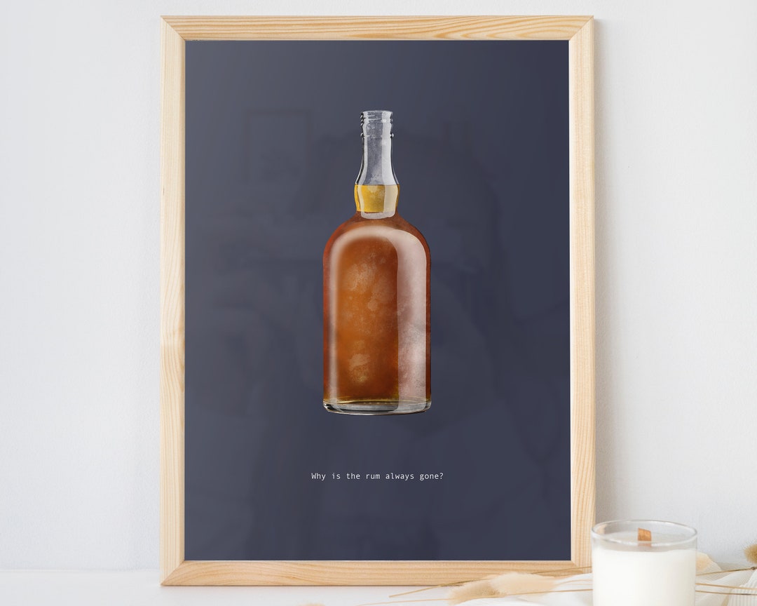 Why is the Rum Always Gone, Bottle of Rum, Guess the Movie Quote, Hand ...