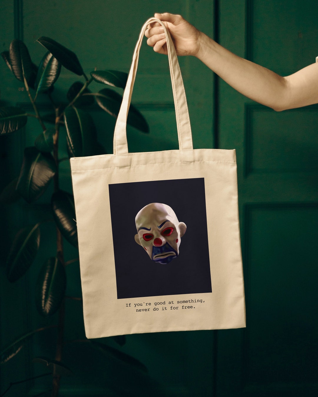 Never Do It for Free, Clown Mask, Guess the Movie Quote, Cotton Canvas ...