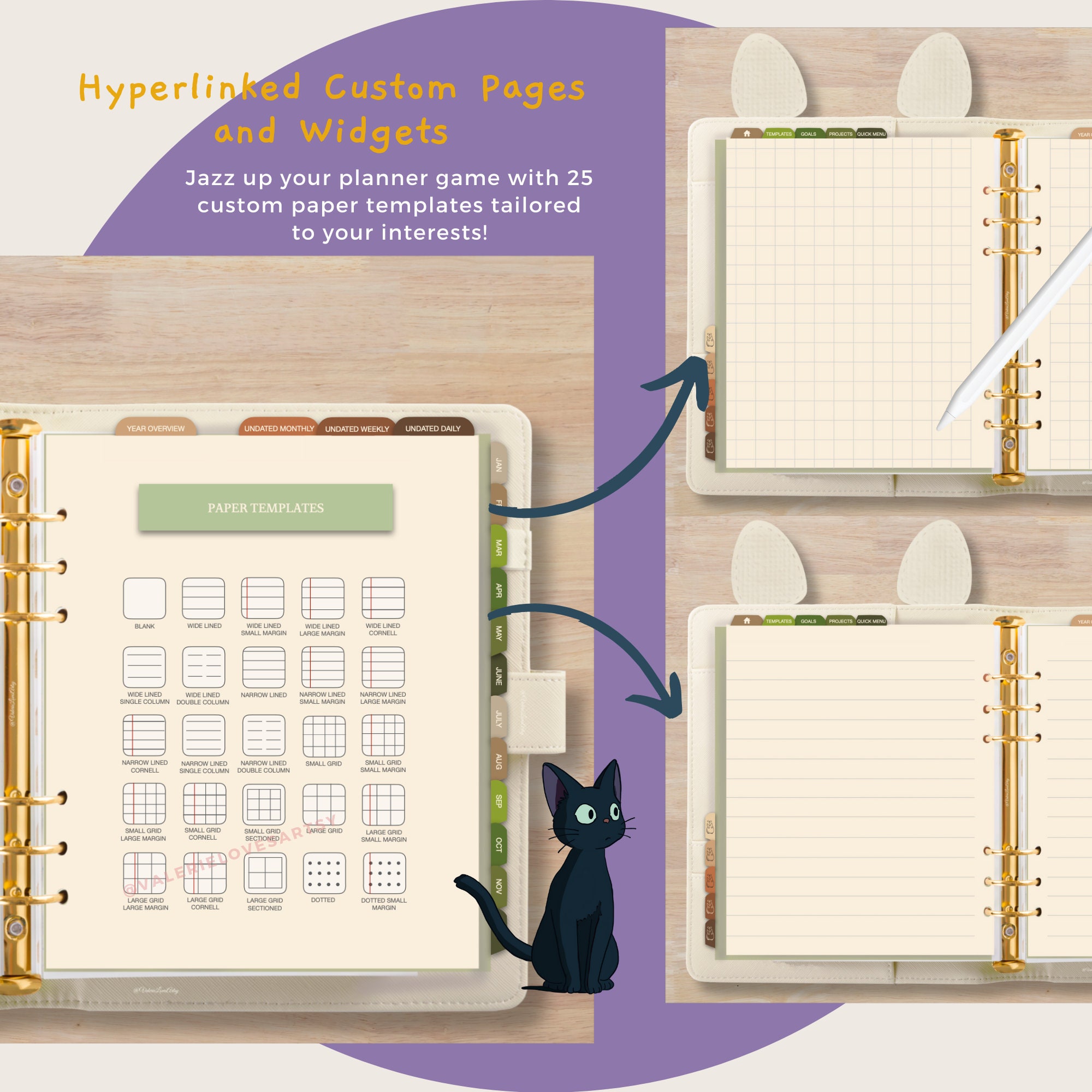 Cute Anime Hyperlinked Digital Planner 2024 for iPad and Tablet ...