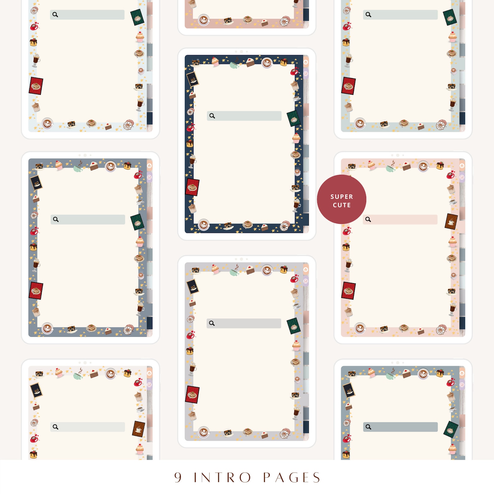 Digital Goodnote Notebook, Coffee, Note Taking Template, Digital ...