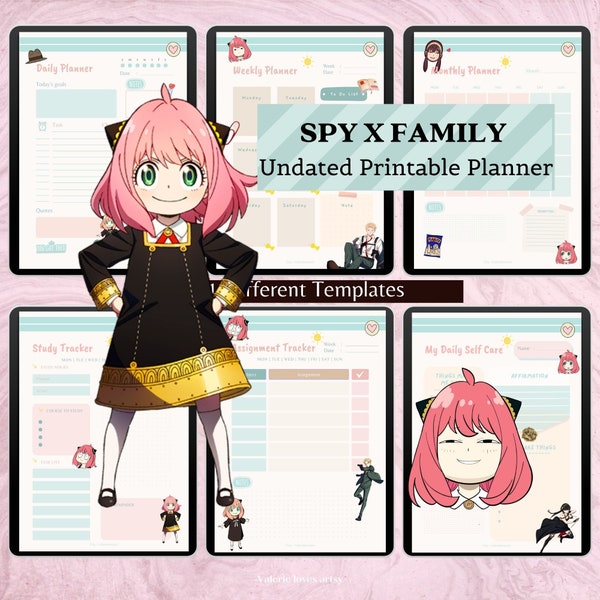 Hailyuu Planner Printable Pdf Digital Download Anime Planner