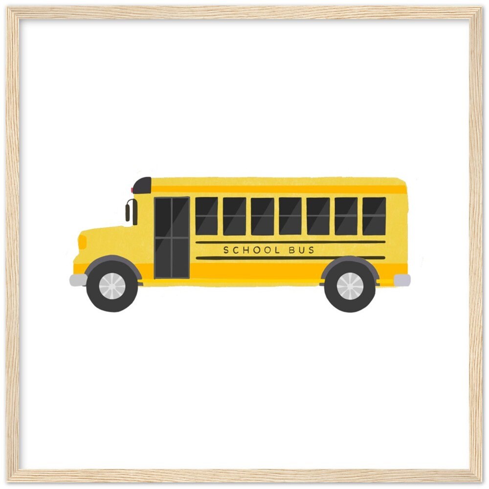 School Bus Wall Art Premium Matte Paper Wooden Framed Poster - Etsy
