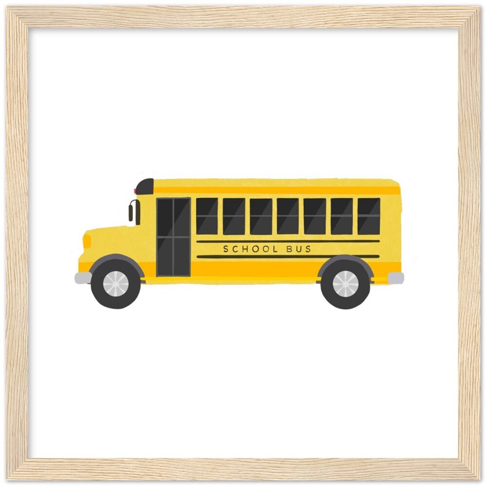 School Bus Wall Art Premium Matte Paper Wooden Framed Poster - Etsy