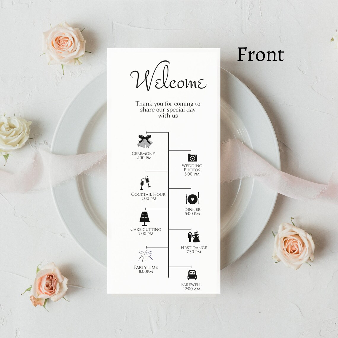 Wedding Timeline Template Program Template Wedding Download - Etsy