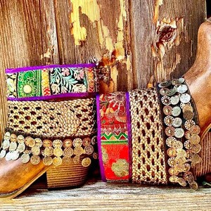 On SALE Upcycled Cowboy Boots Boho Boots Gypsy Cowgirl Reclaimed and Reinvented MIA Gambits Size ...