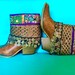 On SALE Upcycled Cowboy Boots Boho Boots Gypsy Cowgirl Reclaimed and Reinvented MIA Gambits Size ...