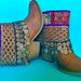 On SALE Upcycled Cowboy Boots Boho Boots Gypsy Cowgirl Reclaimed and Reinvented MIA Gambits Size ...