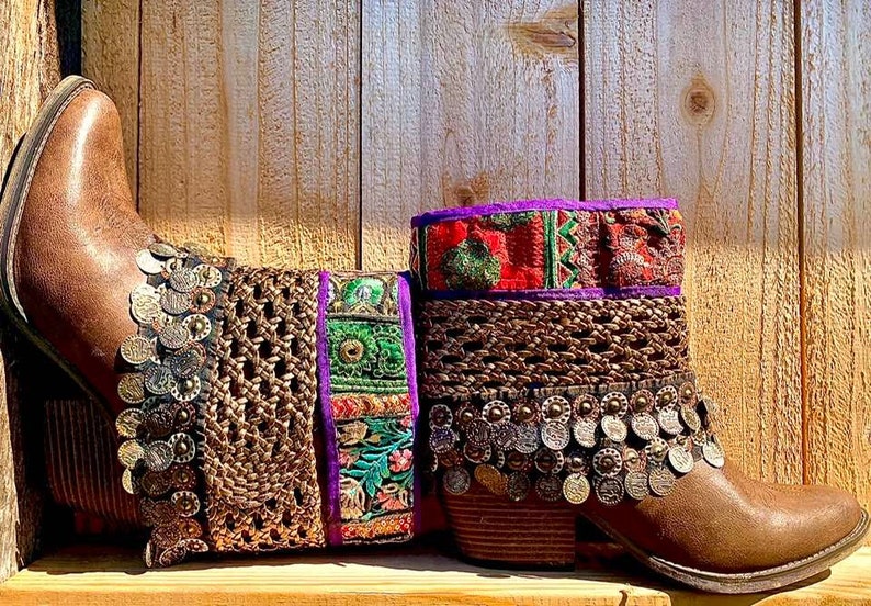 On SALE Upcycled Cowboy Boots Boho Boots Gypsy Cowgirl Reclaimed and Reinvented MIA Gambits Size ...