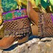 On SALE Upcycled Cowboy Boots Boho Boots Gypsy Cowgirl Reclaimed and Reinvented MIA Gambits Size ...
