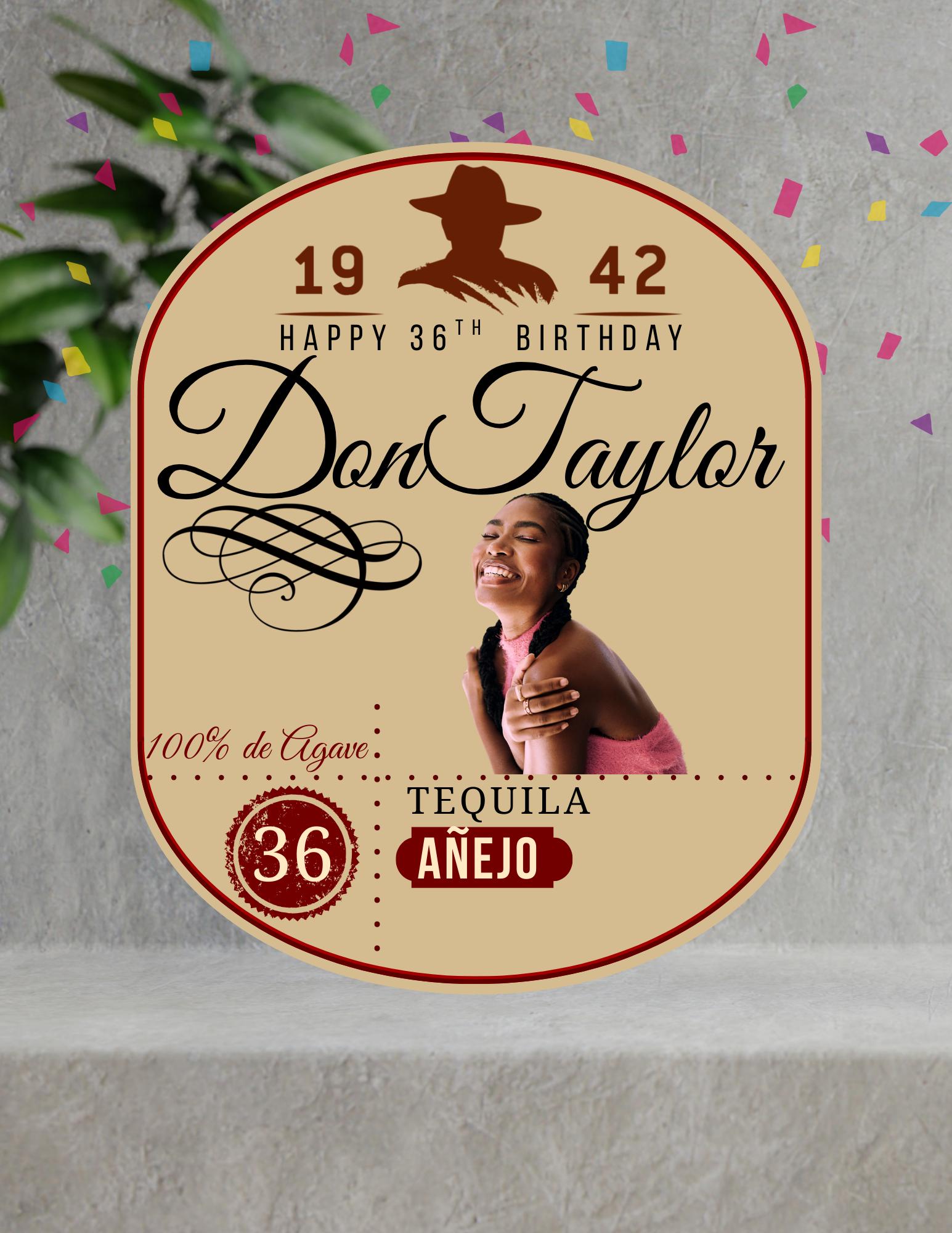 Custom Don Julio Inspired Birthday Label – Personalized Liquor Bottle ...