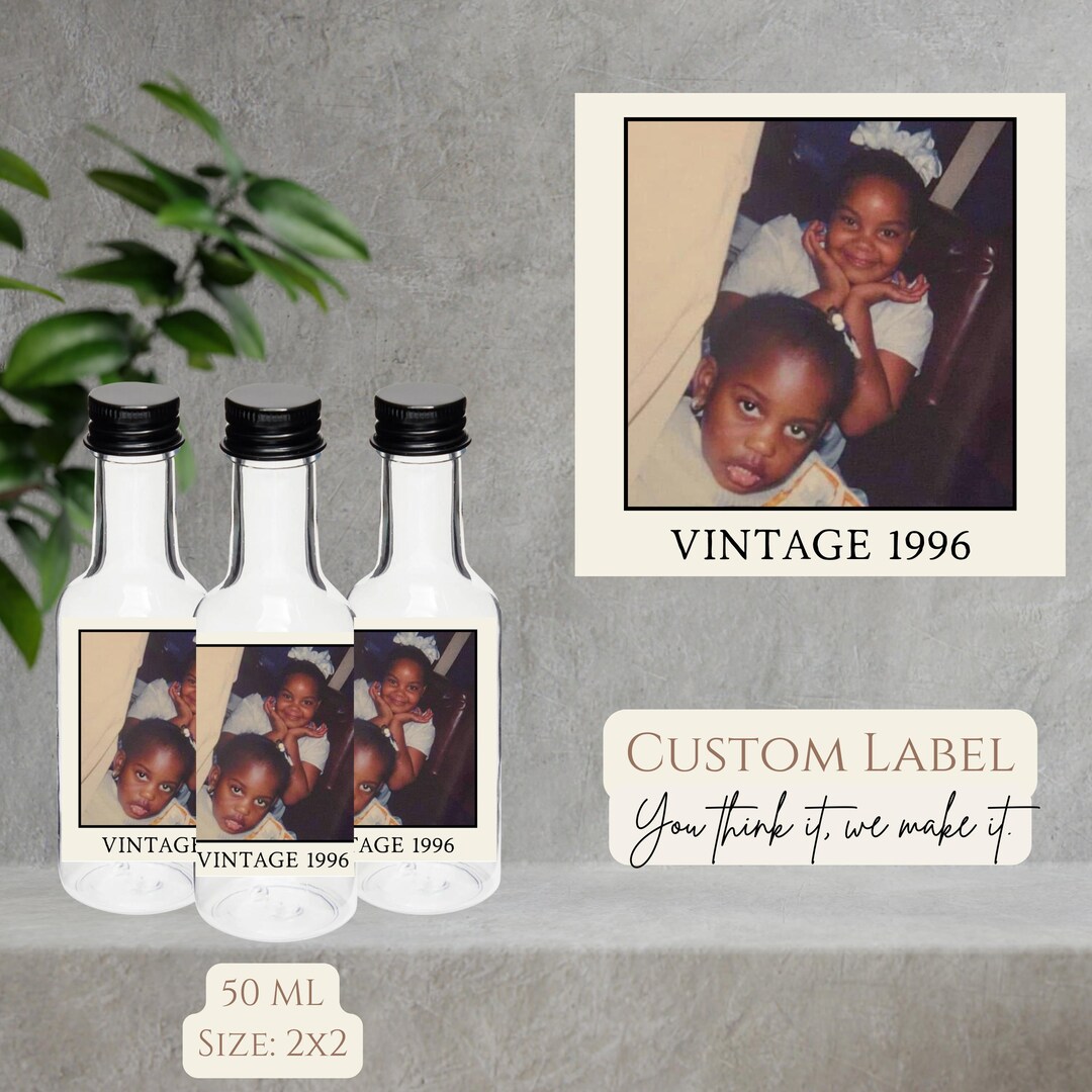 Birthday Mini Bottle Label/liquor Labels/custom Mini Bottle Label ...