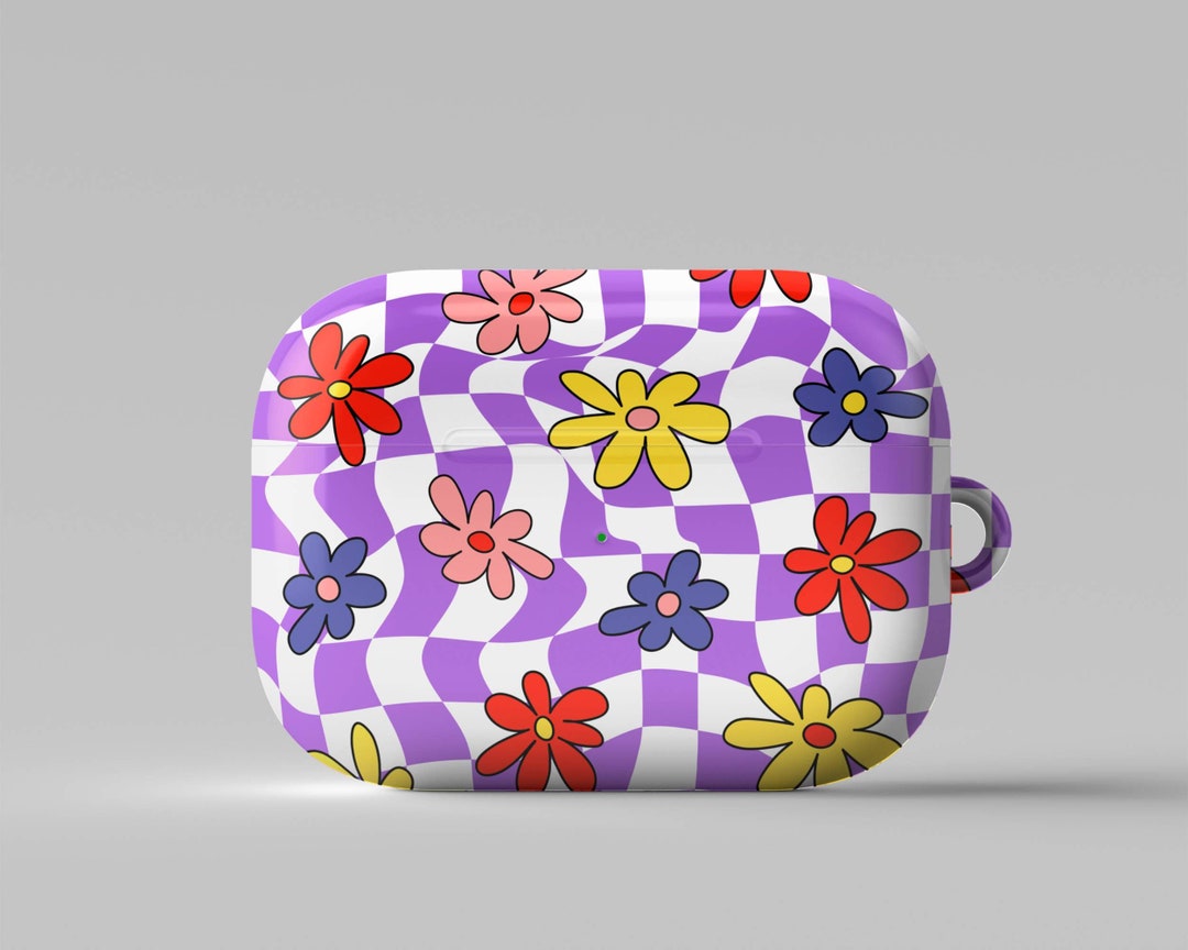 Retro Groovy Checkered Airpod Pro 2 Case With Keychain Airpod - Etsy