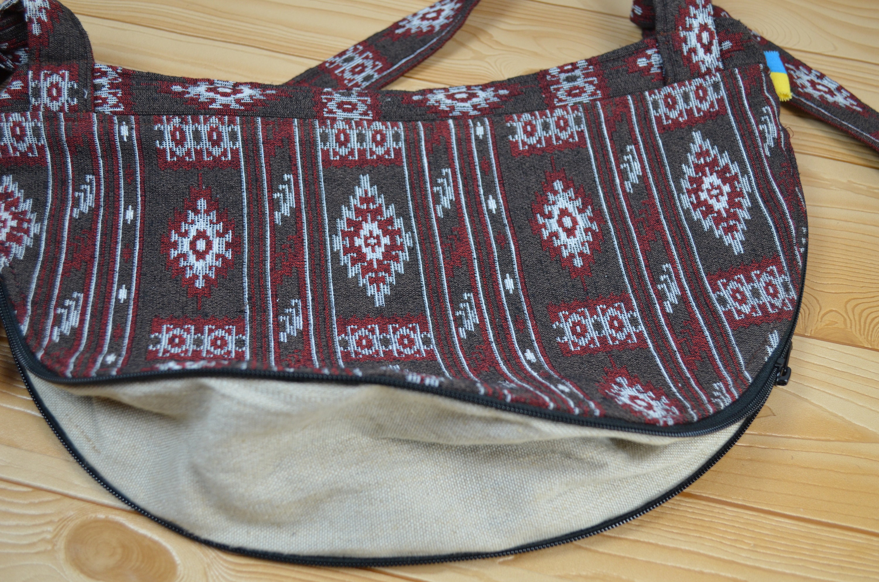 Fabric Half Moon Bag, Small Crossbody Bag Turns Into a Large Crossbody ...