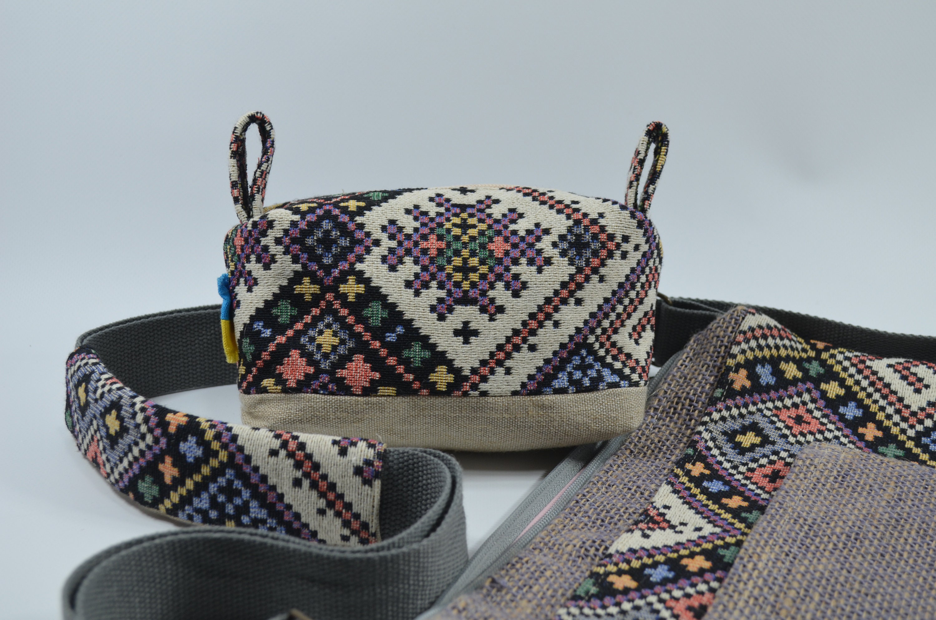 Fabric Convertible Backpack, Womens Burlap Bag Made of Cotton and ...