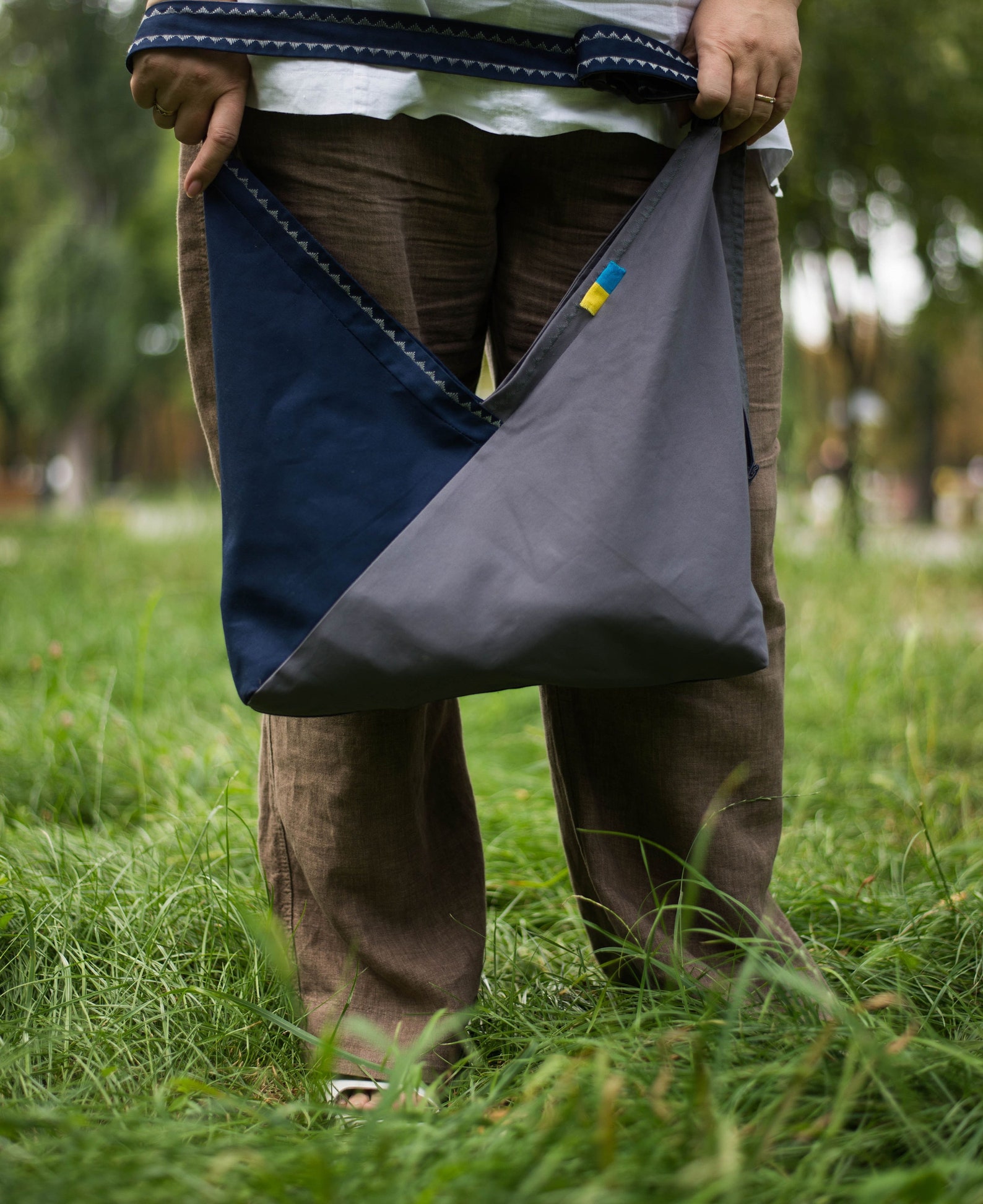 Big сanvas Bag . Canvas Crossbody Bag With the Button, 2 Pocket Bag ...