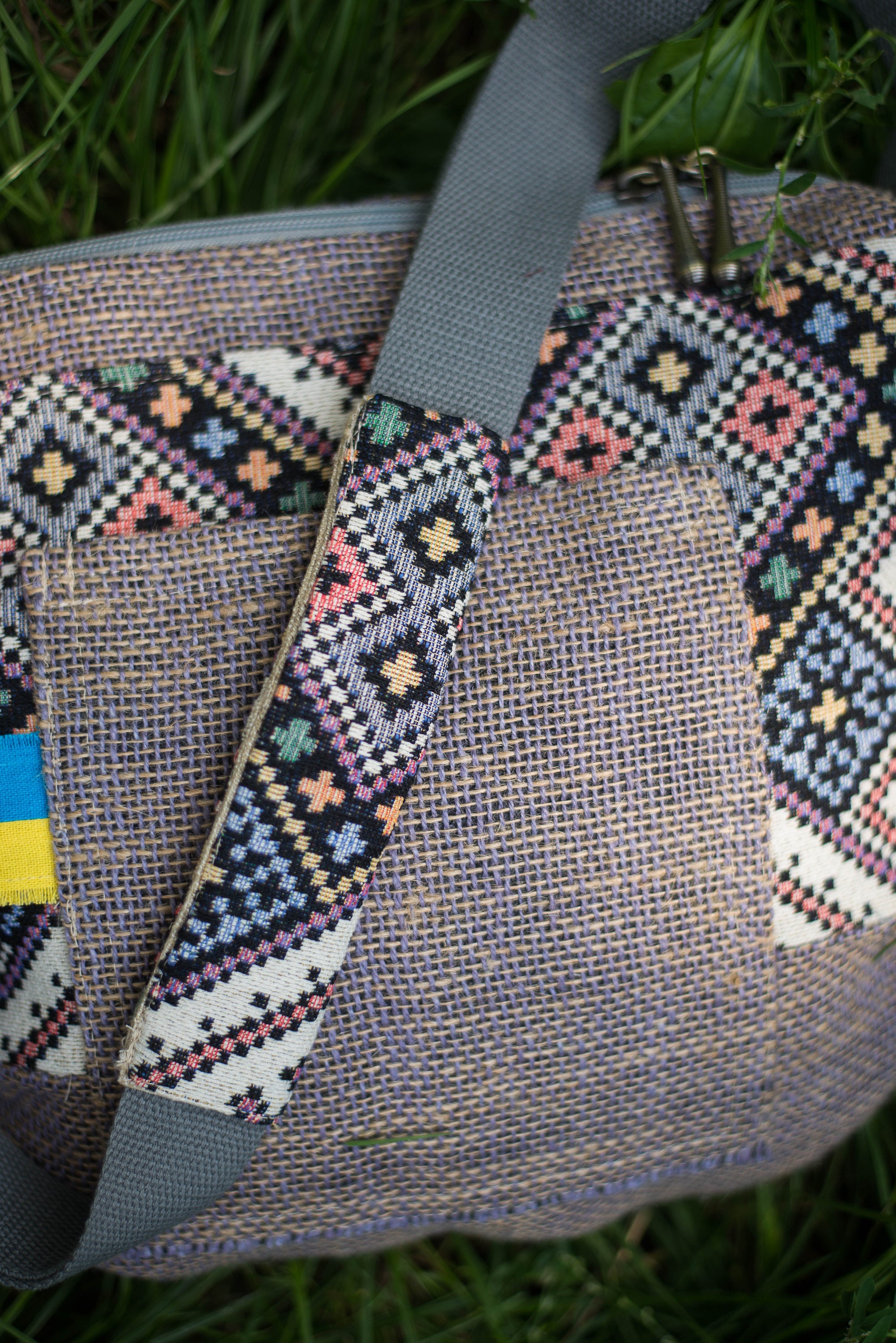 Fabric Convertible Backpack, Womens Burlap Bag Made of Cotton and ...