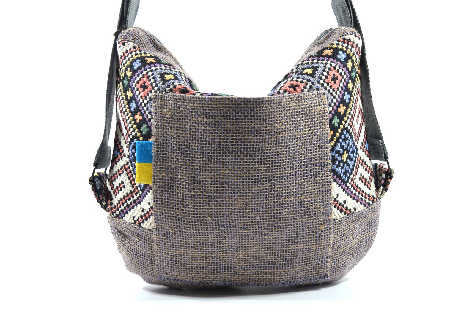 Fabric Convertible Backpack, Womens Burlap Bag Made of Cotton and ...