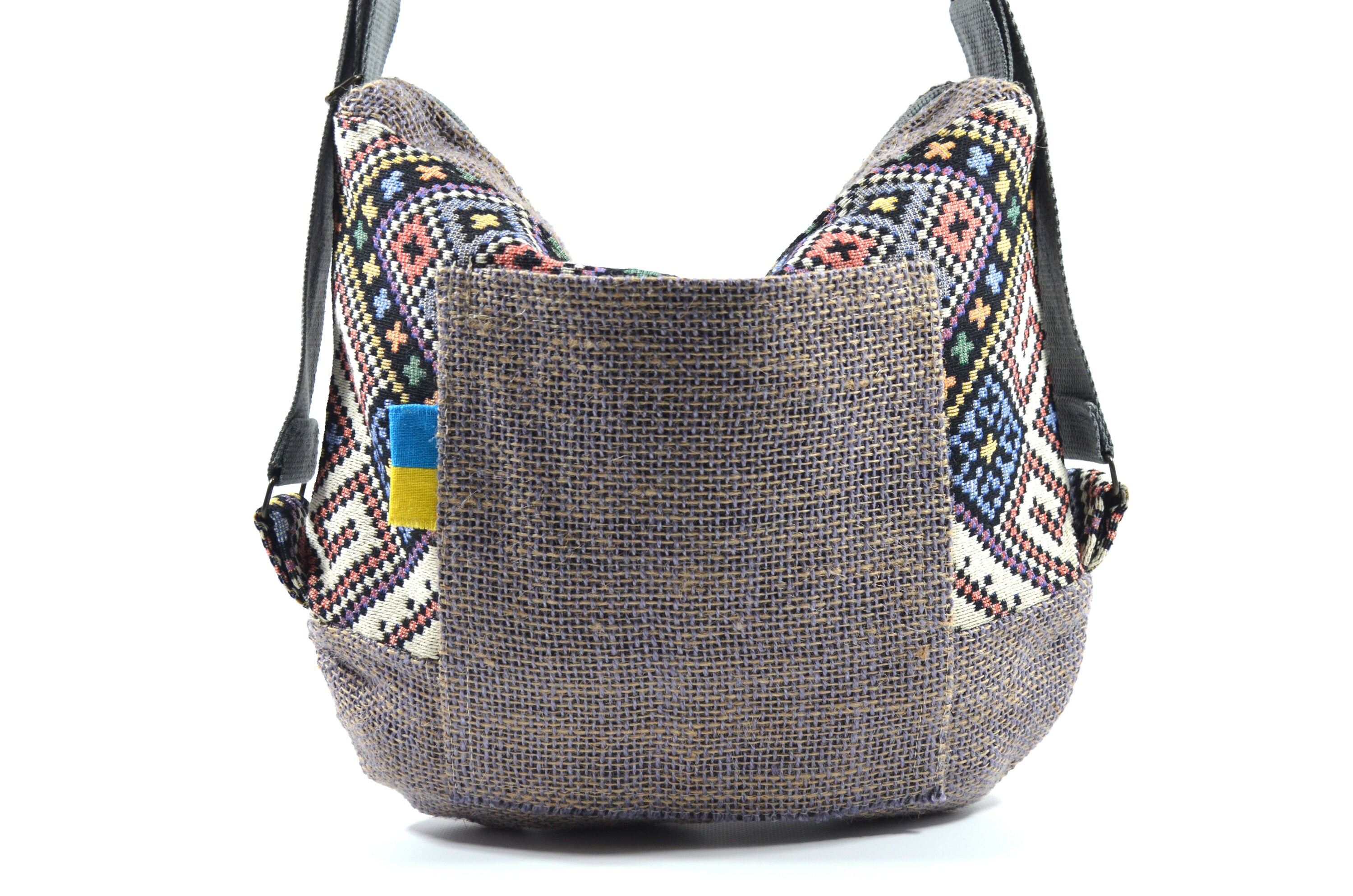 Convertible Burlap Backpack, Ethnic Style Tapestry, Women's Shoulder ...