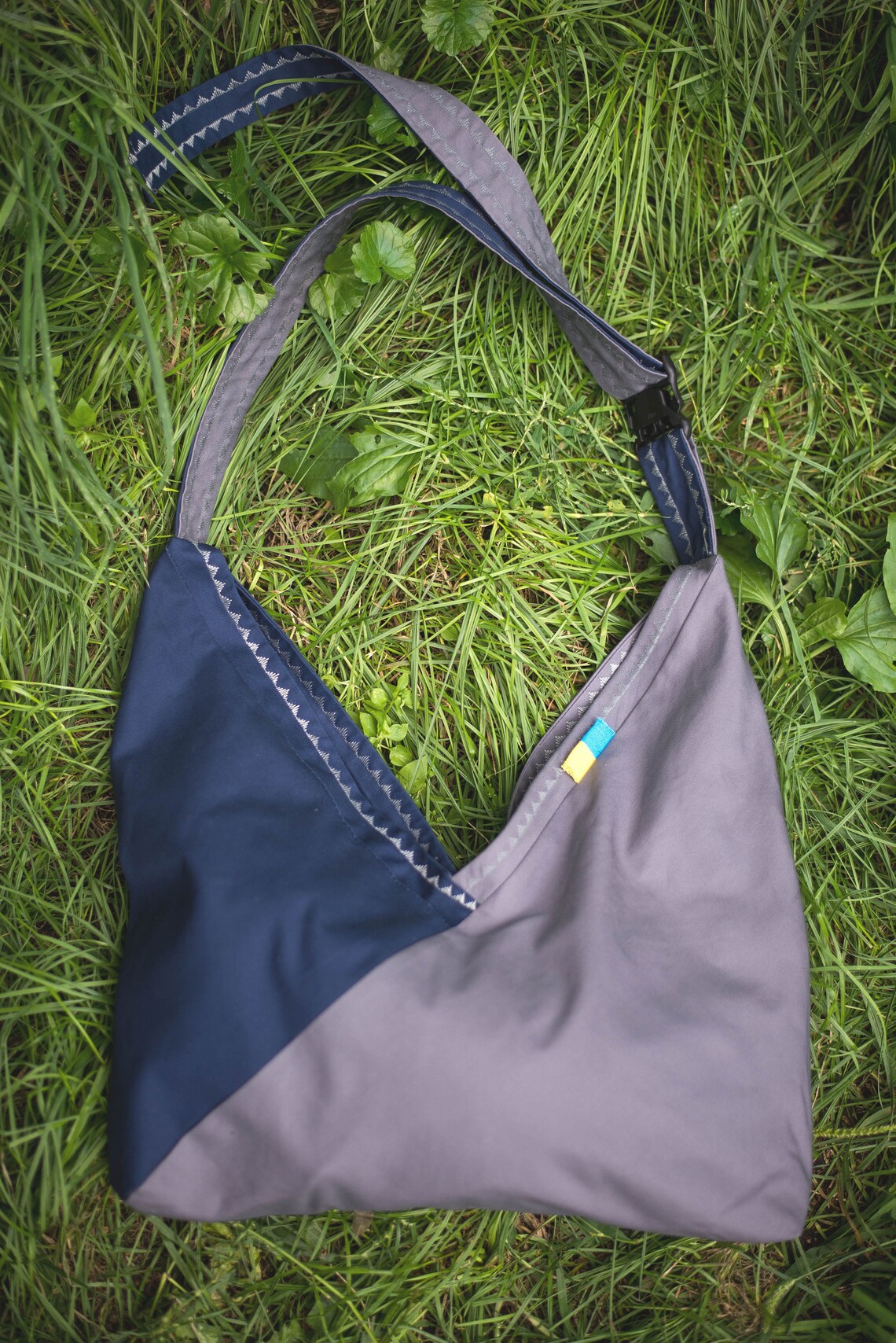 Big сanvas Bag . Canvas Crossbody Bag With the Button, 2 Pocket Bag ...