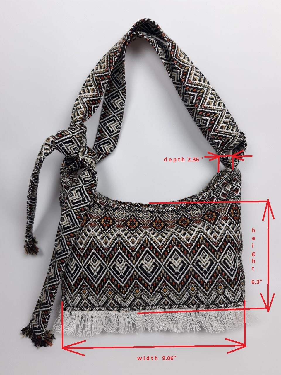 Boho Tapestry Crossbody Bag, Handmade Ethnic Fabric Purse - Etsy