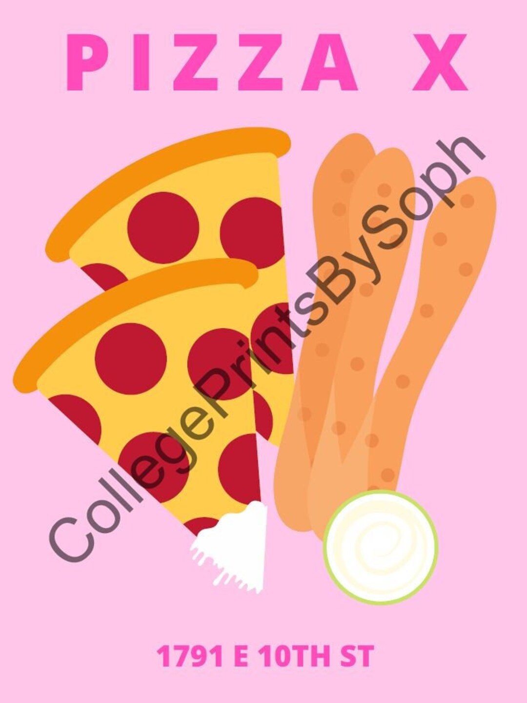 Pizza X IU Poster Print - Etsy