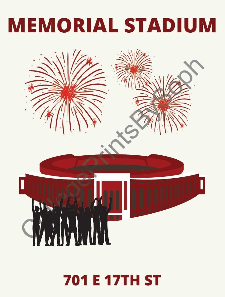 Memorial Stadium IU Poster Print - Etsy