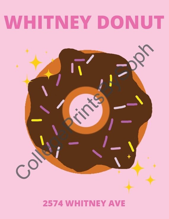 Whitney Donut Quinnipiac Poster Print - Etsy