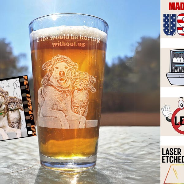 Custom Beer Glasses - Etsy