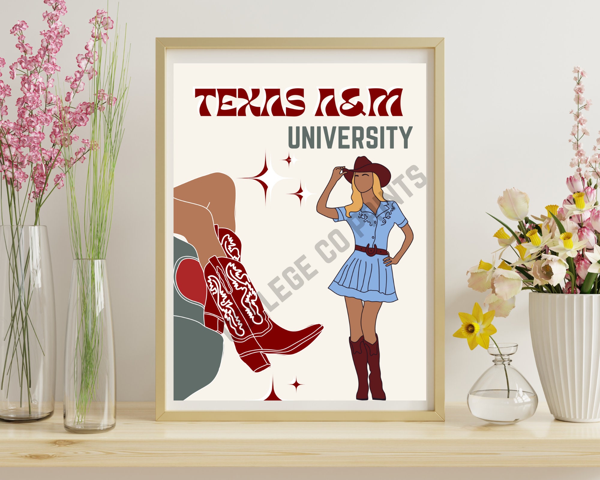 Texas A&M Decor, Instant Download, Digital Prints, Tamu Decor, Dorm ...