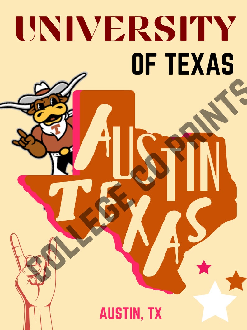 UT Texas Decor, Instant Download, Digital Prints, UT Decor, Dorm Decor ...