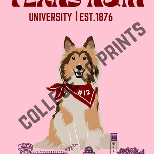 Reville Digital Print, Tamu Decor, College Station Decor, Preppy Decor ...