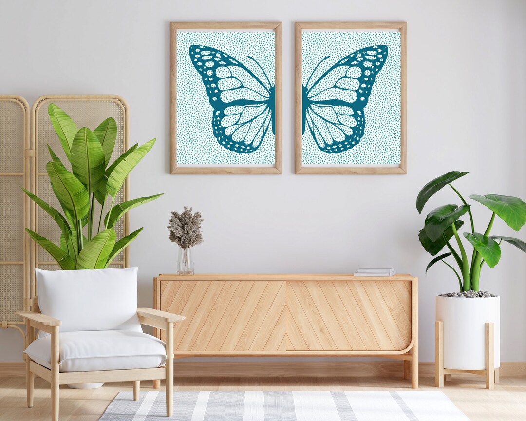 Preppy Split Butterfly Wall Art, Digital Print, Instant Download ...