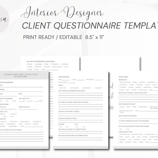 Makeup Client Questionnaire Template - Etsy