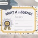 Award, Certificate, Legend, Celebration Award, Milestone, Award, Unique ...