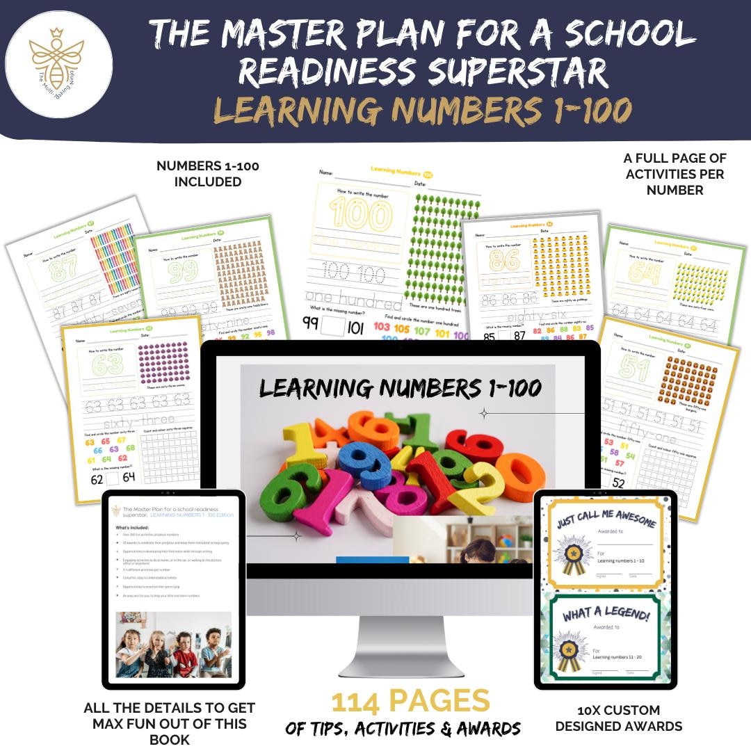 Learning Numbers 1-100 is Fun: Learning Numbers for a School Readiness ...