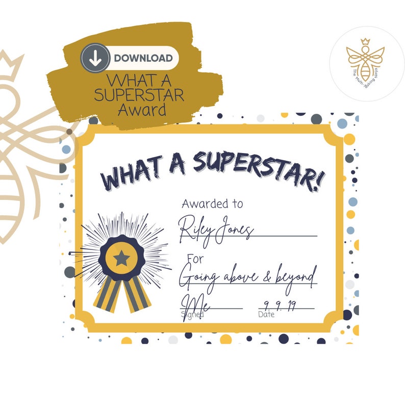 Award, Certificate, Superstar, Celebration Award, Milestone, Award ...