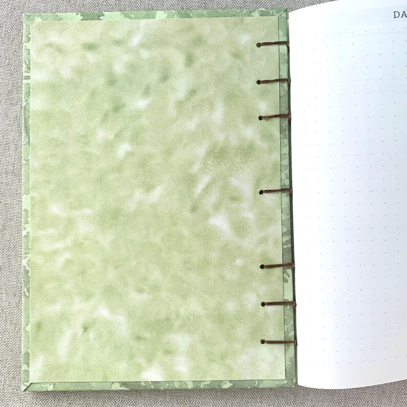 Fern - A6 - Dot Grid - Coptic Bound - Fountain Pen Notebook - Handmade ...