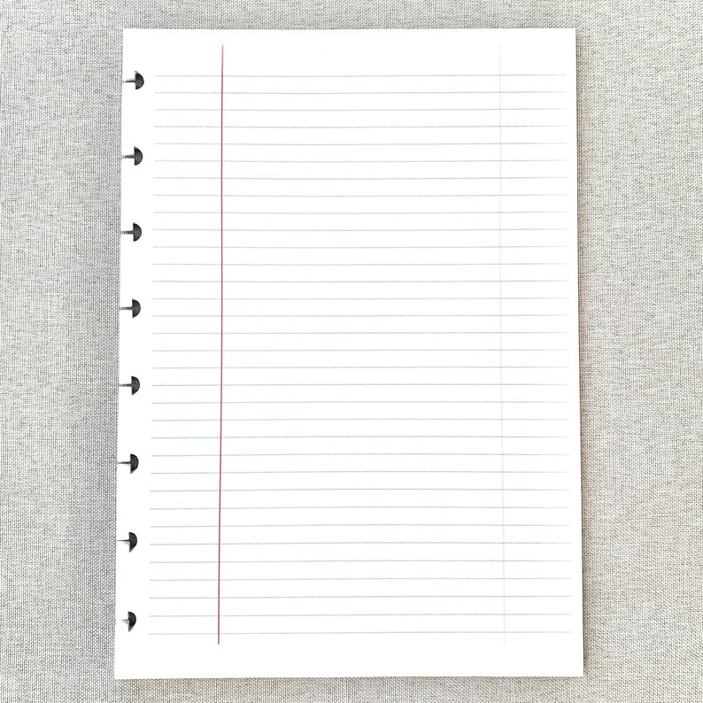 Composition Ruled Discbound Notebook Insert Fountain Pen Friendly Paper ...